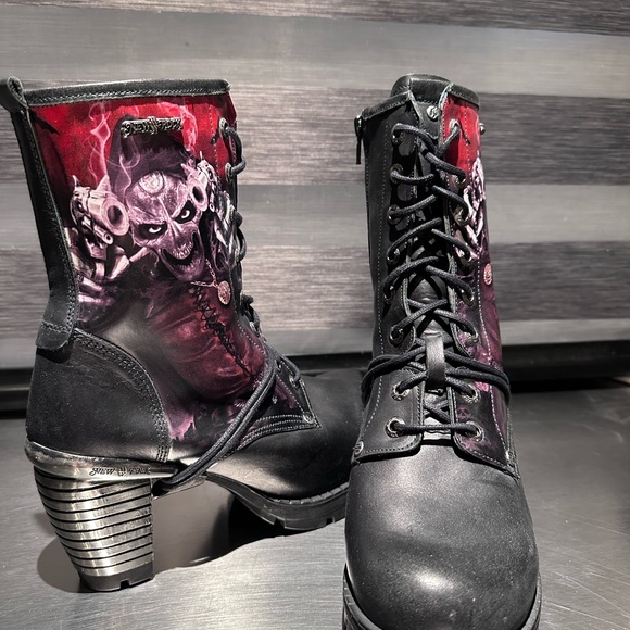 New Rock | Shoes | Custom Made New Rock Of Spain Punk Rock Zombie Ankle ...